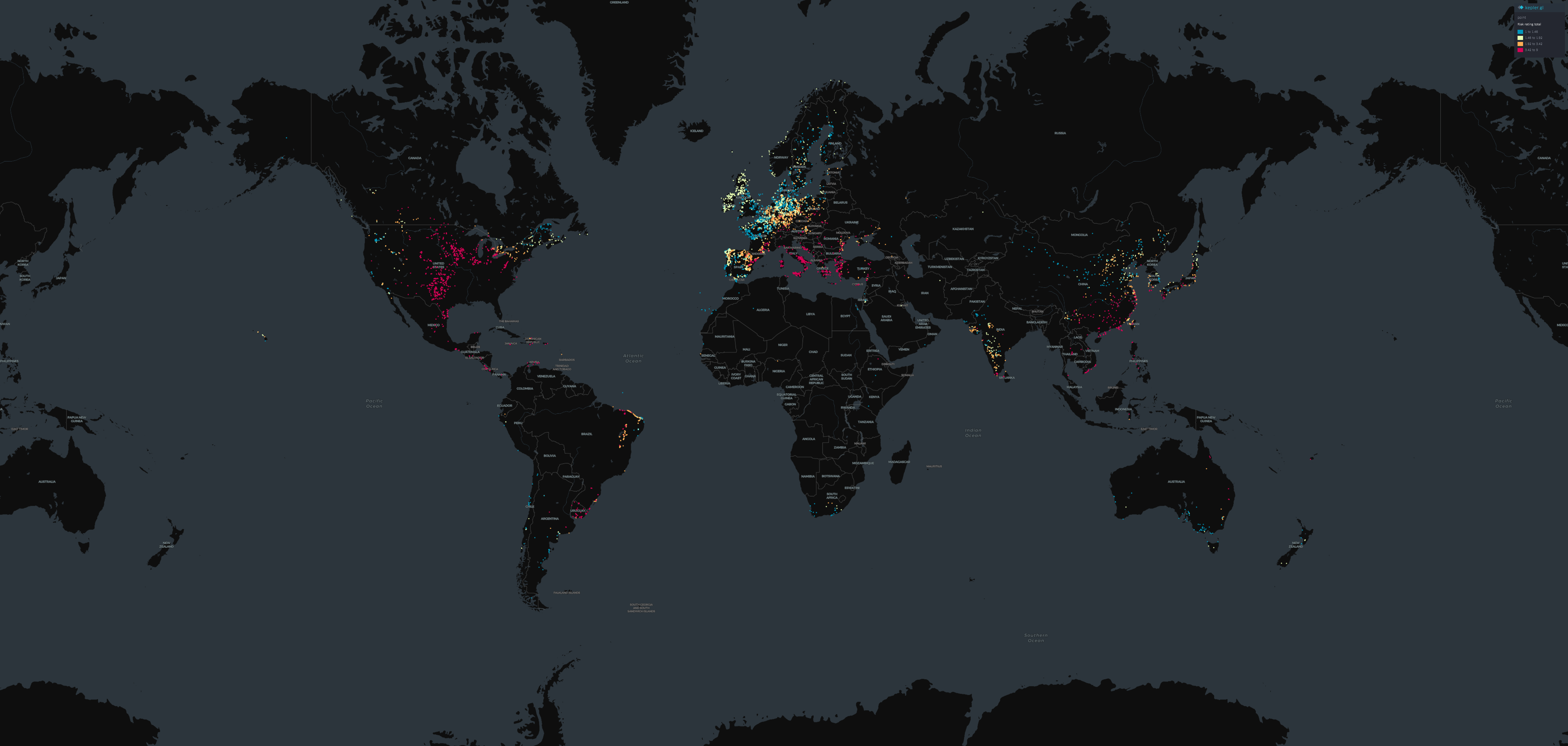 Global Lightning Risk Map for all Wind Farms